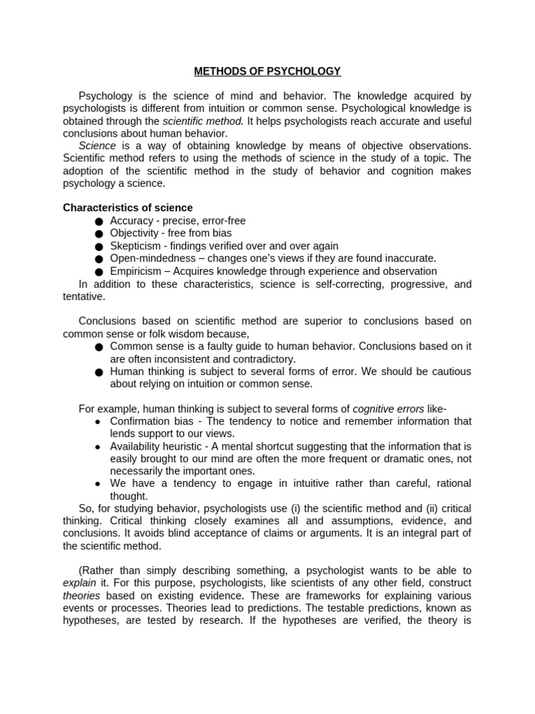 Psychological Research Methods Explained | PDF | Experiment ...