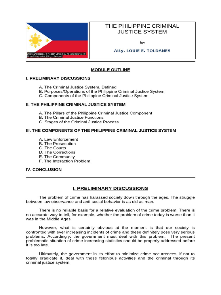 Overview of the Philippine Criminal Justice System | PDF | Prison | Crimes