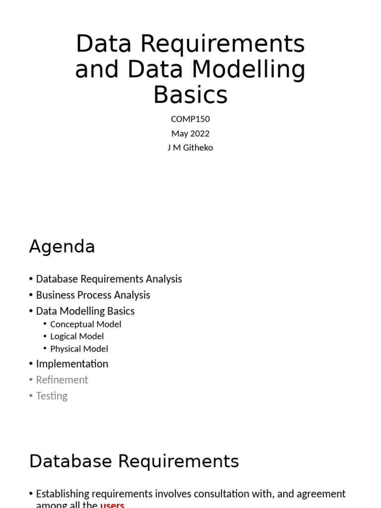 Requirements and Data Modeling Basics | PDF | Use Case | Data Model
