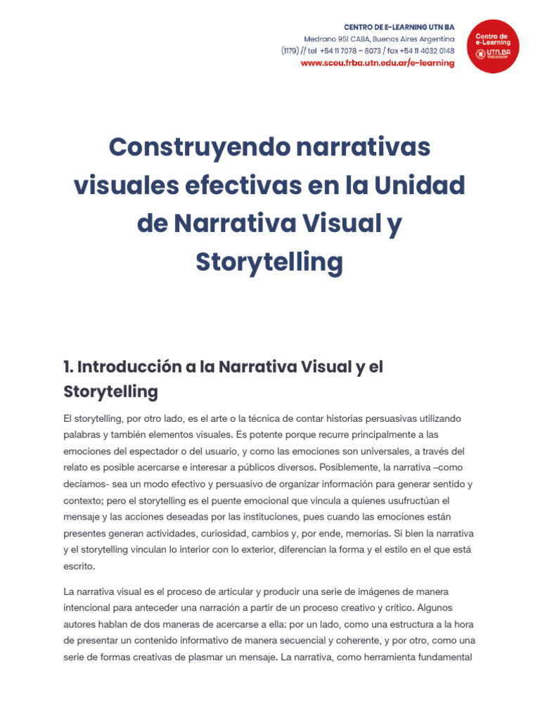 Narrativa Visual y Storytelling Efectivo | PDF | Narración | Cuentacuentos