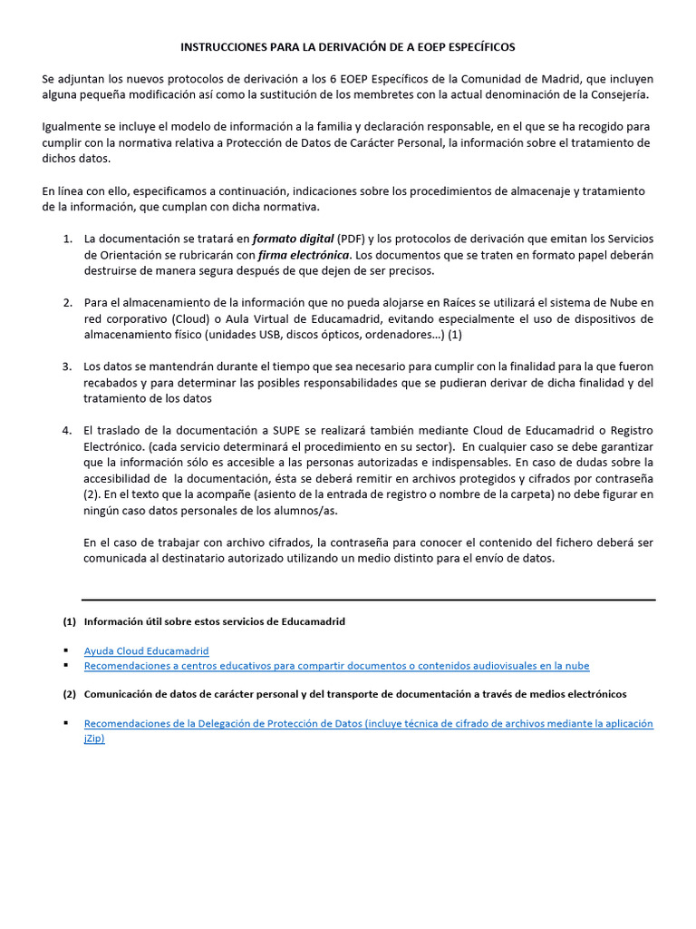 1 Derviación Eoep Específicos 18.10.21 | PDF | Archivo de computadora ...