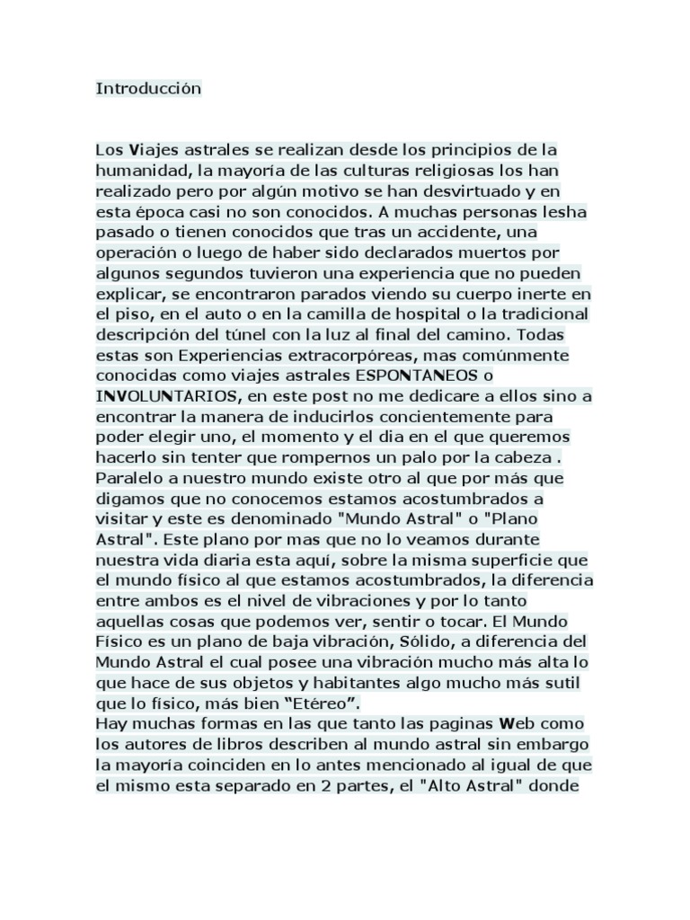 Guía para Inducir Viajes Astrales | PDF | Sueño | Dormir