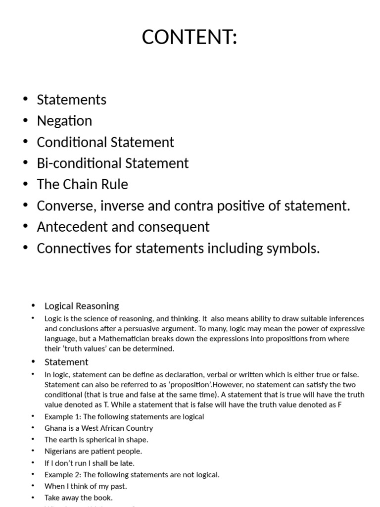Understanding Logical Statements and Reasoning | PDF | Logic | Argument