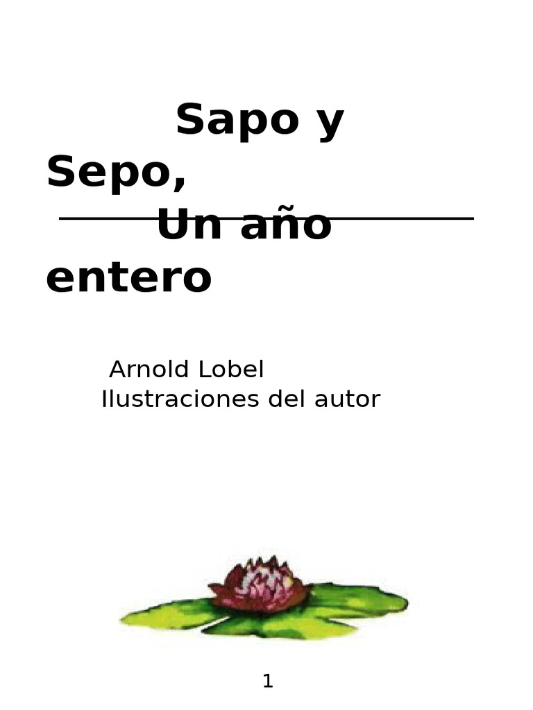 Sapo y Sepo: Un Año de Aventuras | PDF