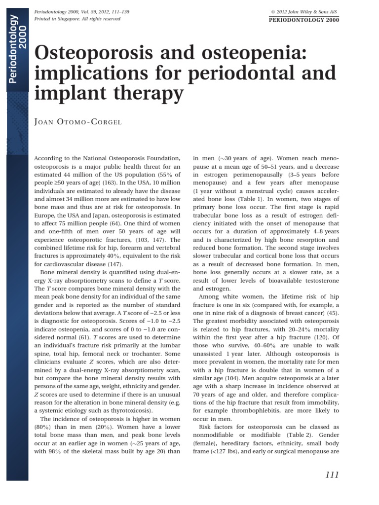 Osteoporosis and Osteopenia | PDF | Hormone Replacement Therapy ...