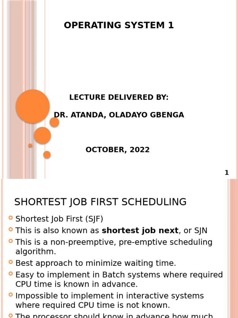 Shortest Job First Scheduling Explained | PDF | Scheduling (Computing ...