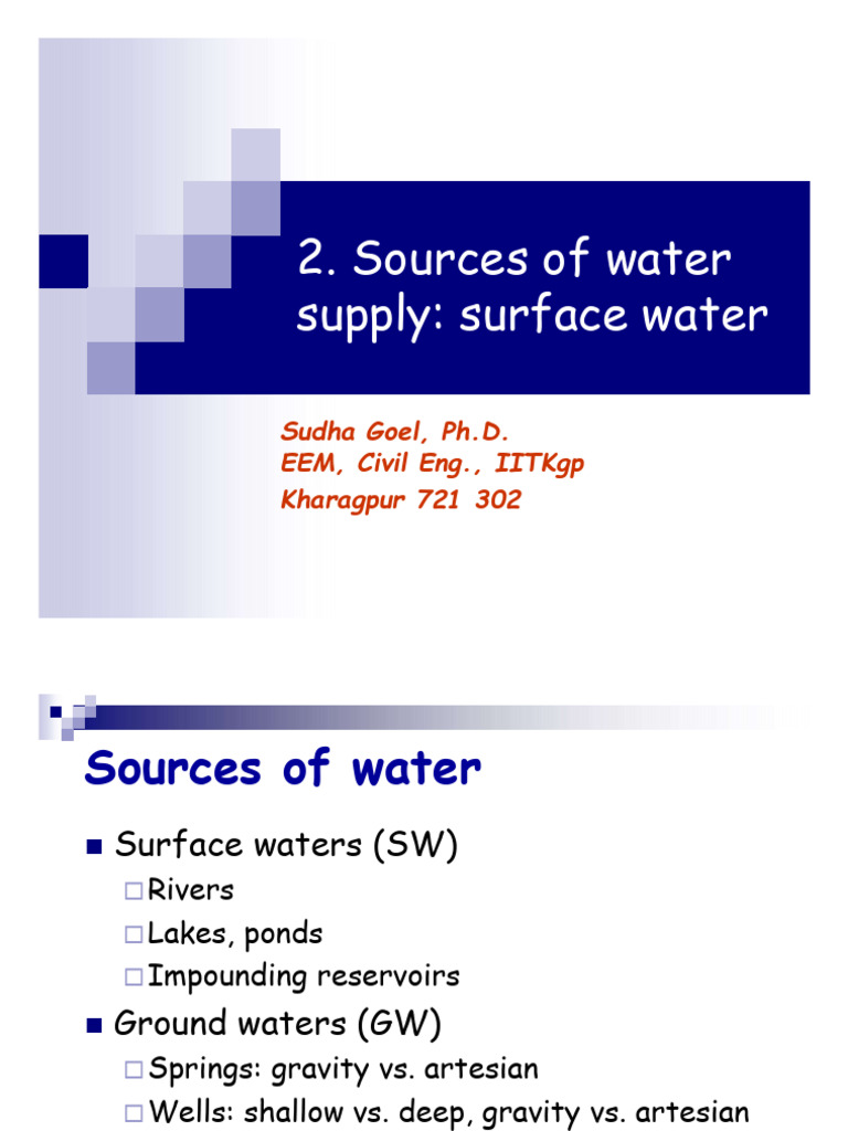 Water Supply Sources and Intakes Guide | PDF | Dam | Pipe (Fluid ...