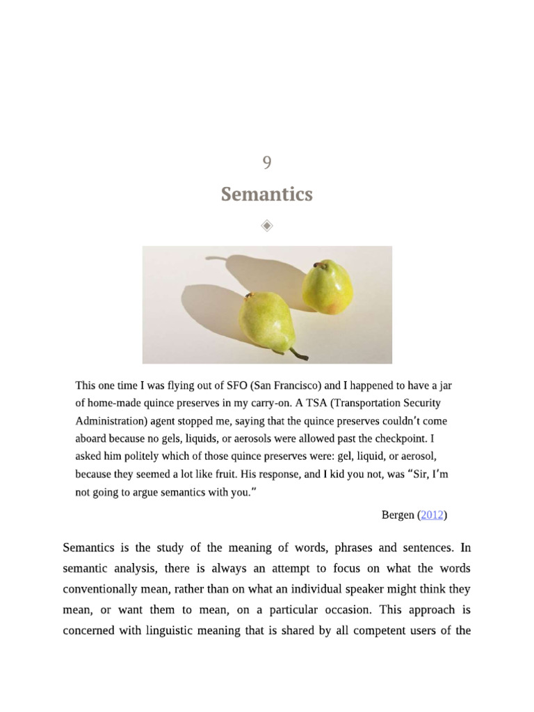 Chpater 9 - Semantics | PDF