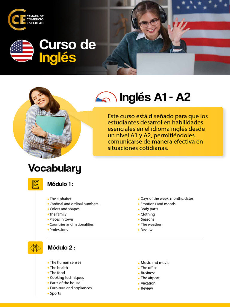 Sílabus Inglés A1 A2 - Compressed | PDF | Verb | English Language