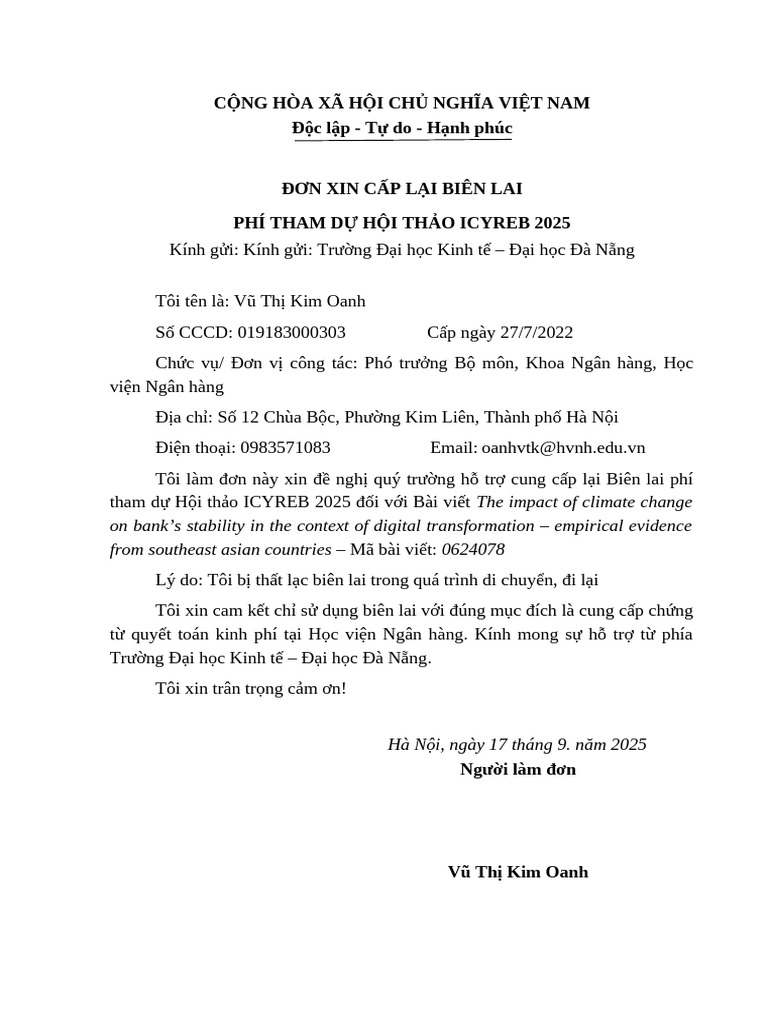 Don de Nghi Cap Lai Bien Lai | PDF