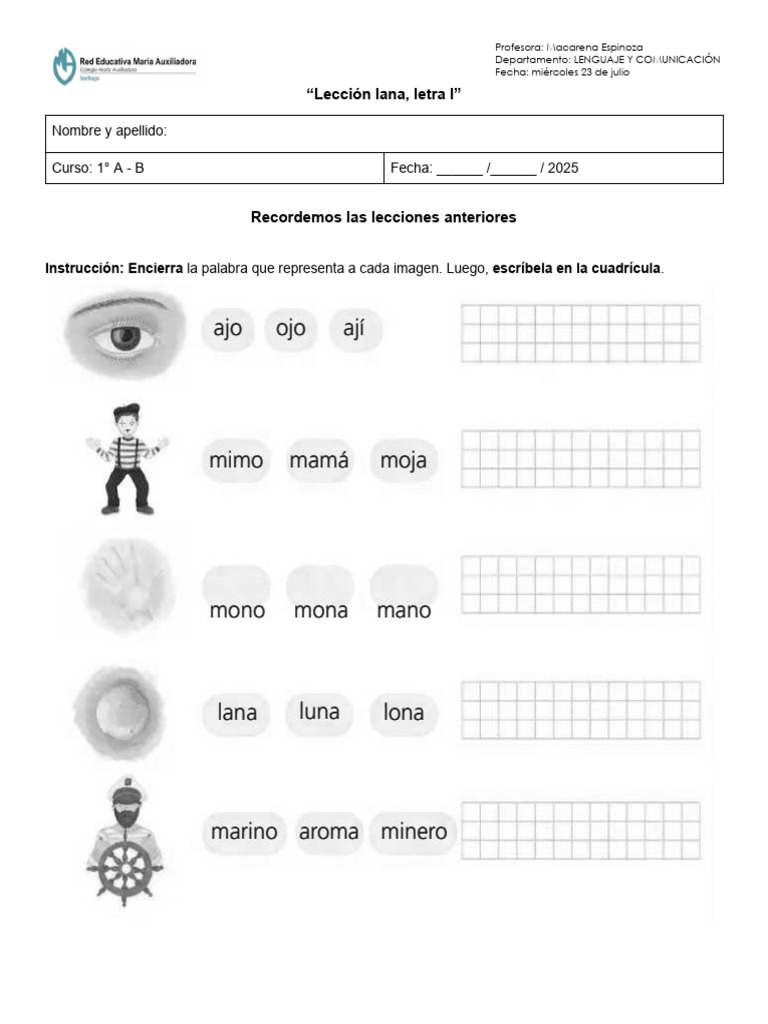 1 - B-Sico - Lenguaje - Lana | PDF