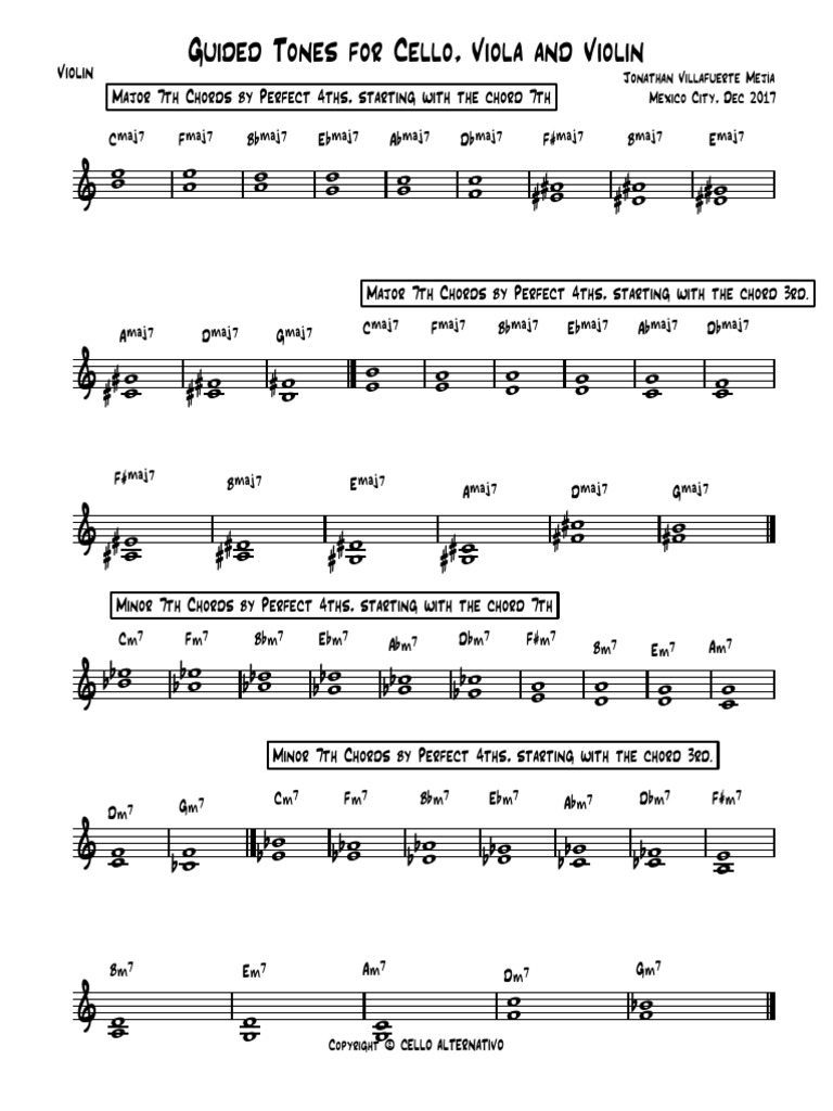 Guided Tones For Cello, Viola and Violin - Violin | PDF | String ...