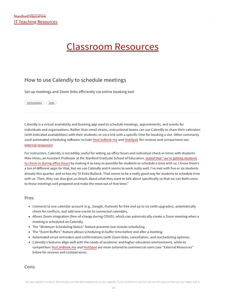 Calendly Meeting Scheduling Guide 2020 | PDF | Computing