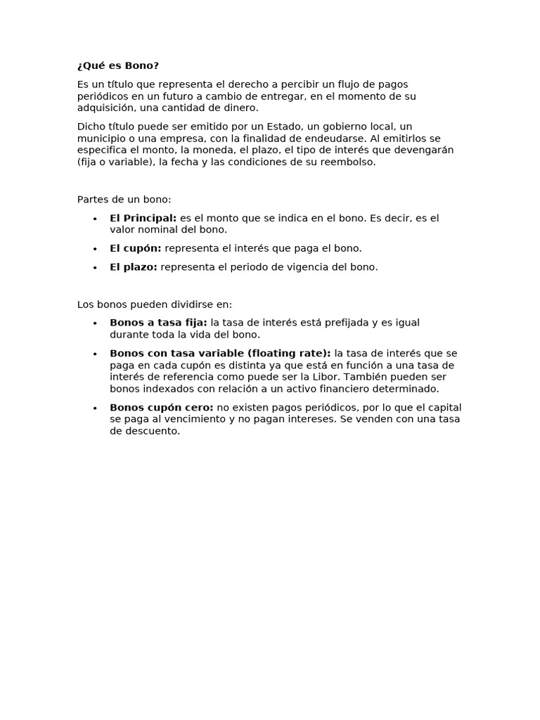 Que Es Bono | PDF