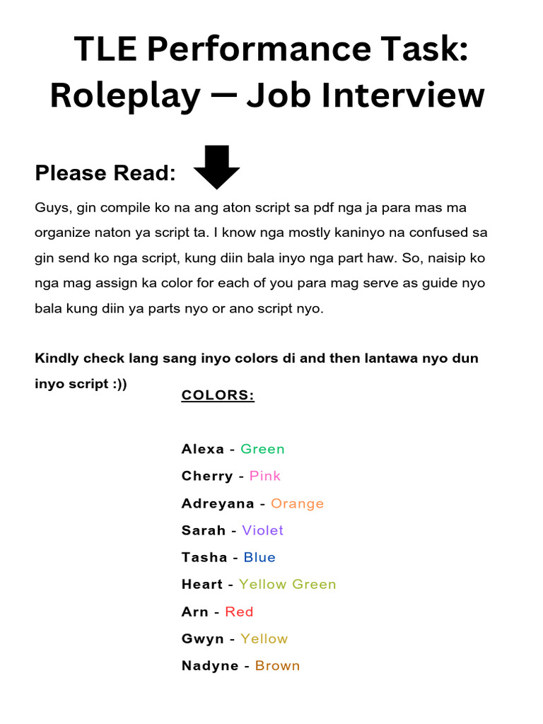 Call Center Interview Roleplay Script | PDF