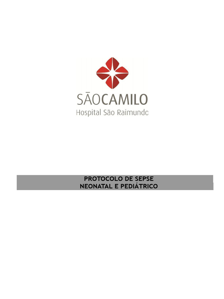 Protocolo de Sepse Pediatrico e Neonatal - 2024 | PDF | Sepse | Choque (circulatório)