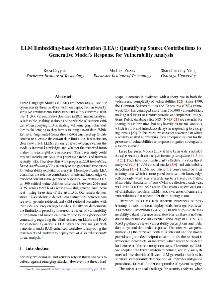 LLM Embedding-Based Attribution (LEA) - Quantifying Source Contributions To Generative Model's ...