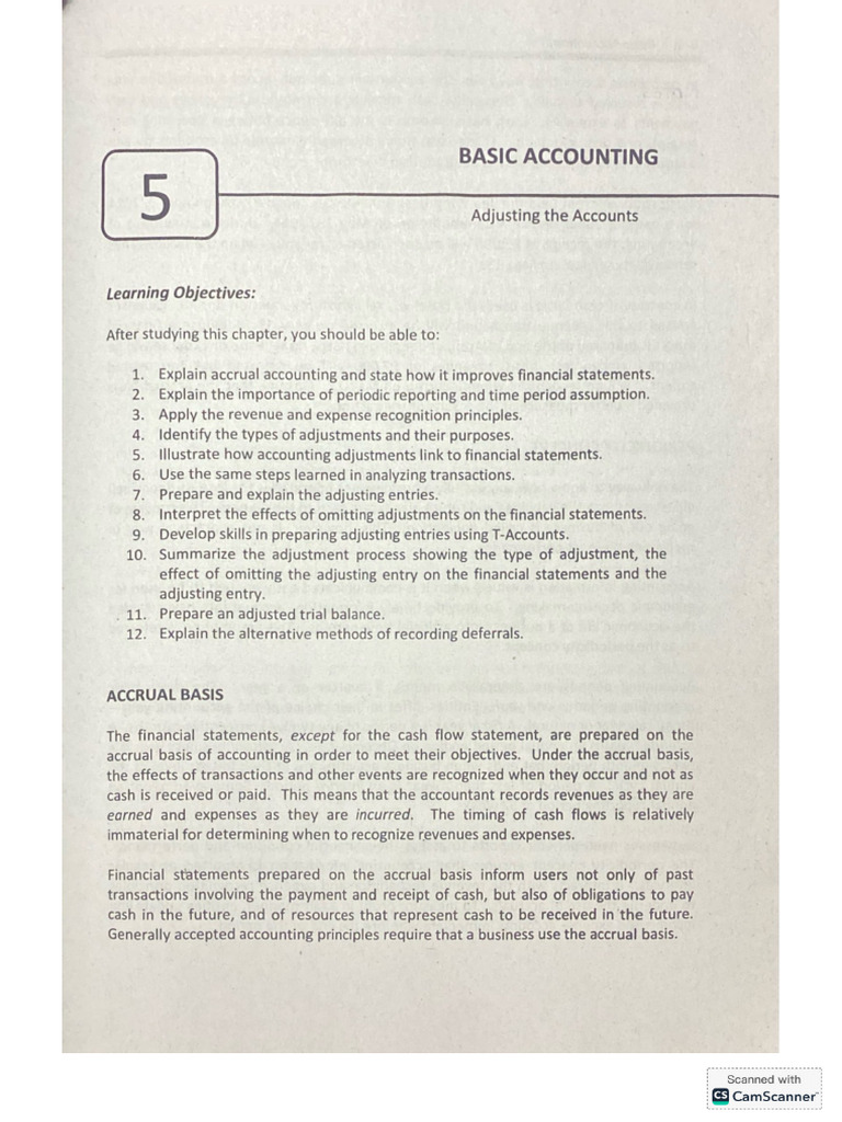 Basic Accounting - Chapter 5 | PDF