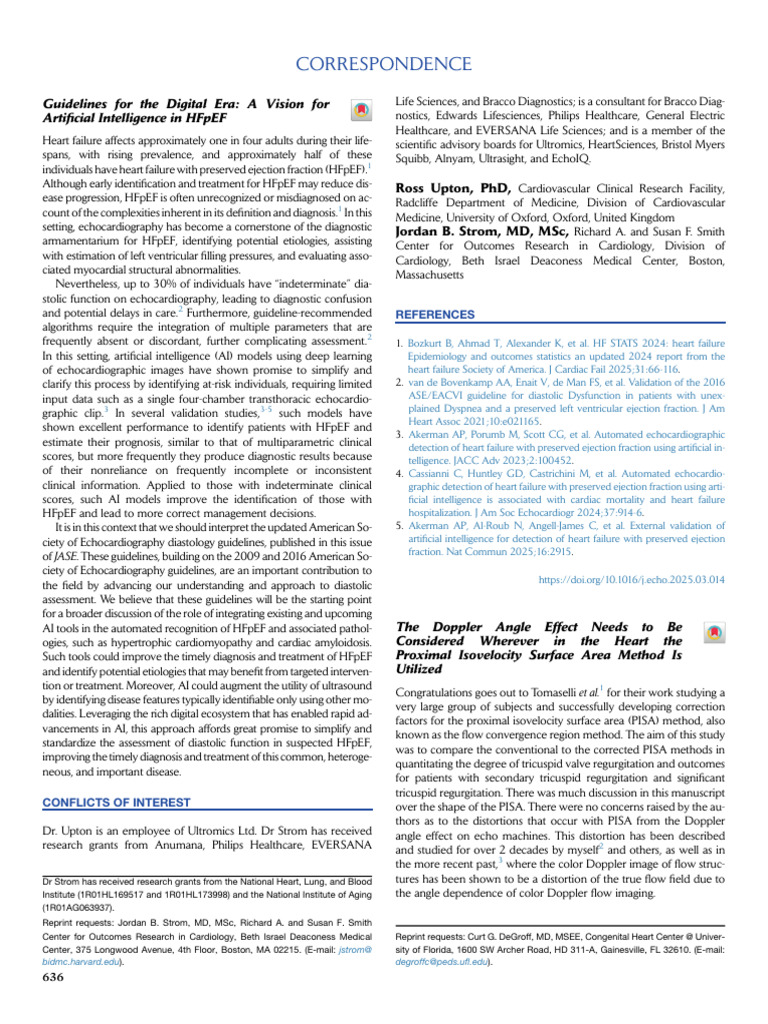 The Doppler Angle Effect Needs To Be Considered WH | PDF ...