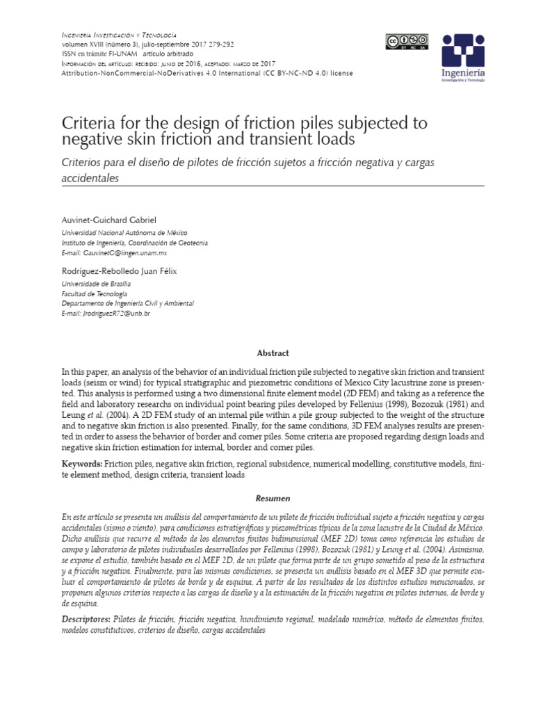 Design Criteria for Friction Piles in Mexico | PDF | Finite Element ...