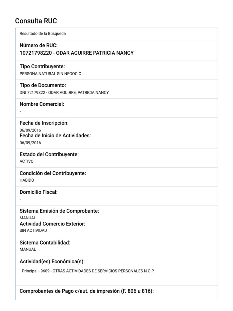 Sunat - Consulta Ruc | PDF