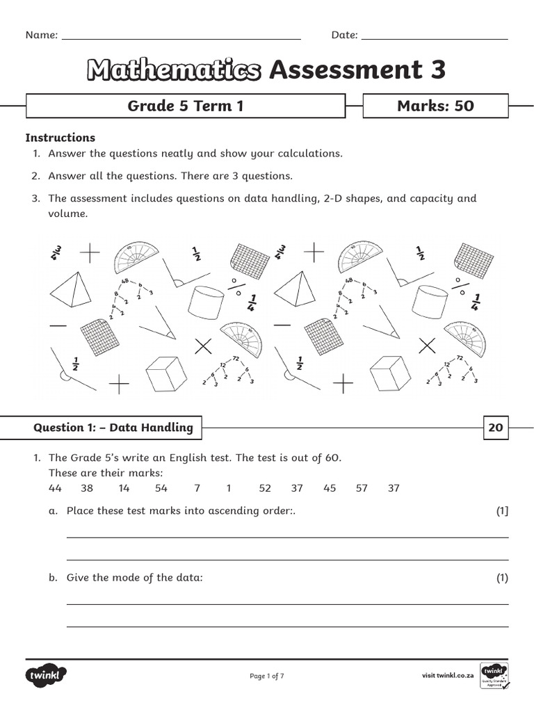 za-m-1711286265-grade-5-term-1-maths-assessment-3_ver_3 | PDF | Shape ...