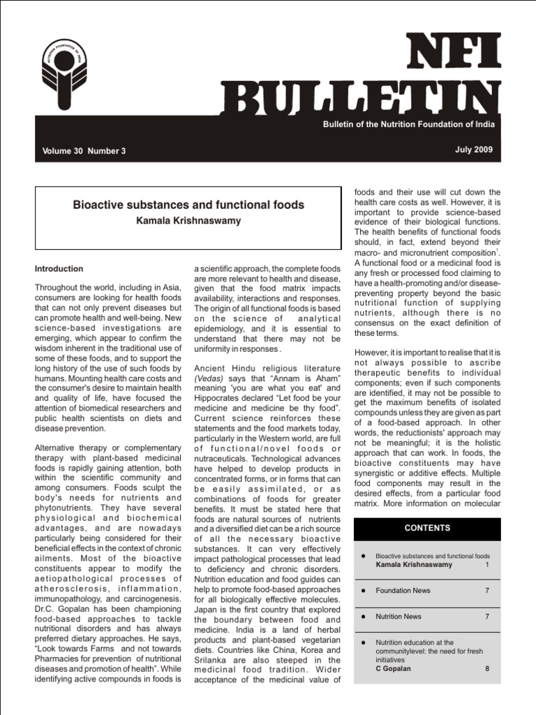 2b - Bioactive Substances and Functional Foods | PDF | Dietary Fiber ...