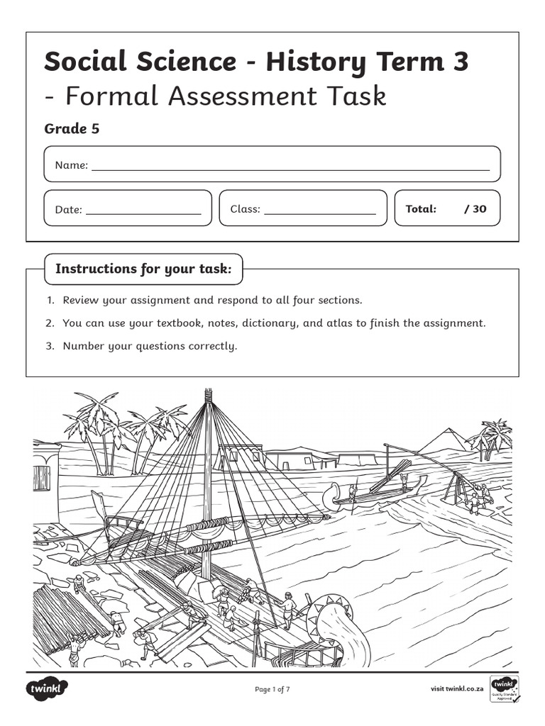 Grade 5 Social Science History Task | PDF | Nile | River