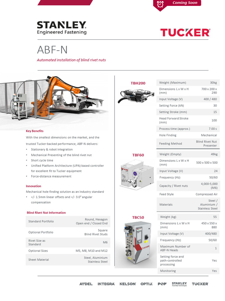 SEF SellSheet Tucker ABF N | PDF | Rivet | Electrical Engineering