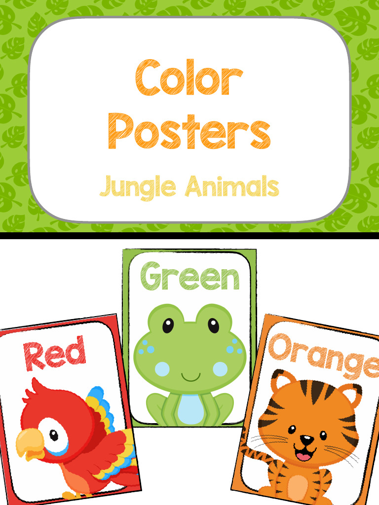 Color Posters Jungle Animals | PDF | Copyright Law