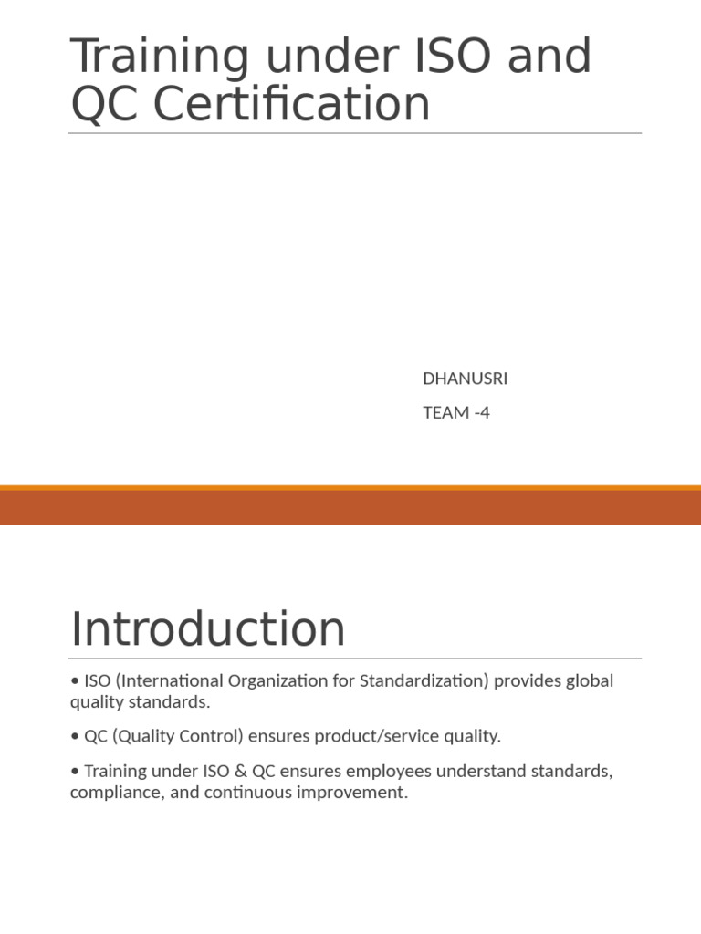 Iso QC Training | PDF