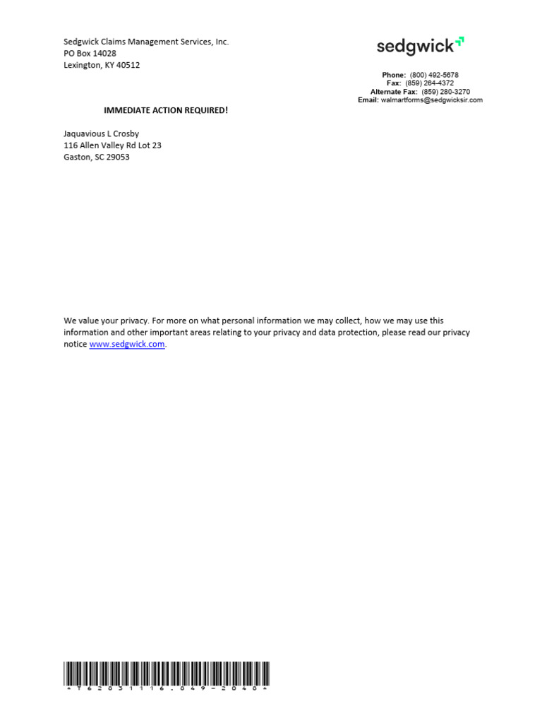 2048 - Wal2 - LA - Leave of Absence Initial Packet | PDF | Credit Card ...