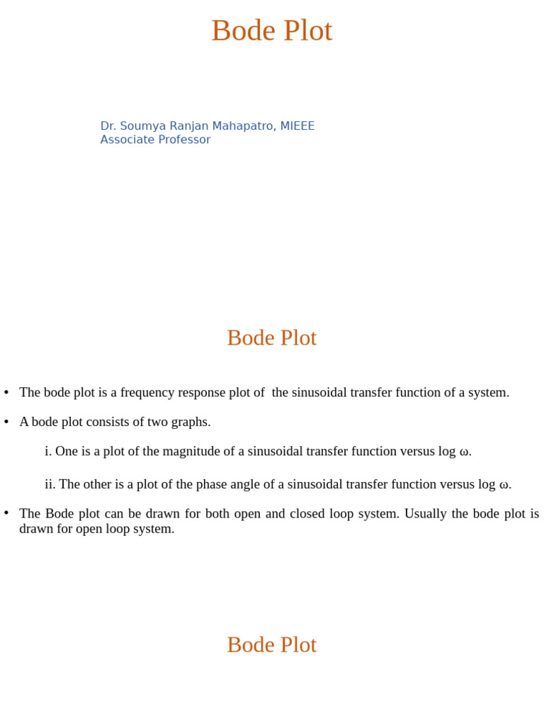 CSE Unit 4_Bode Plot | PDF | Electronics | Computer Engineering