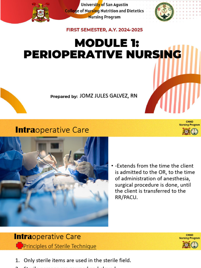 Intraoperative Nursing Care Guide | PDF | Anesthesia | Surgery