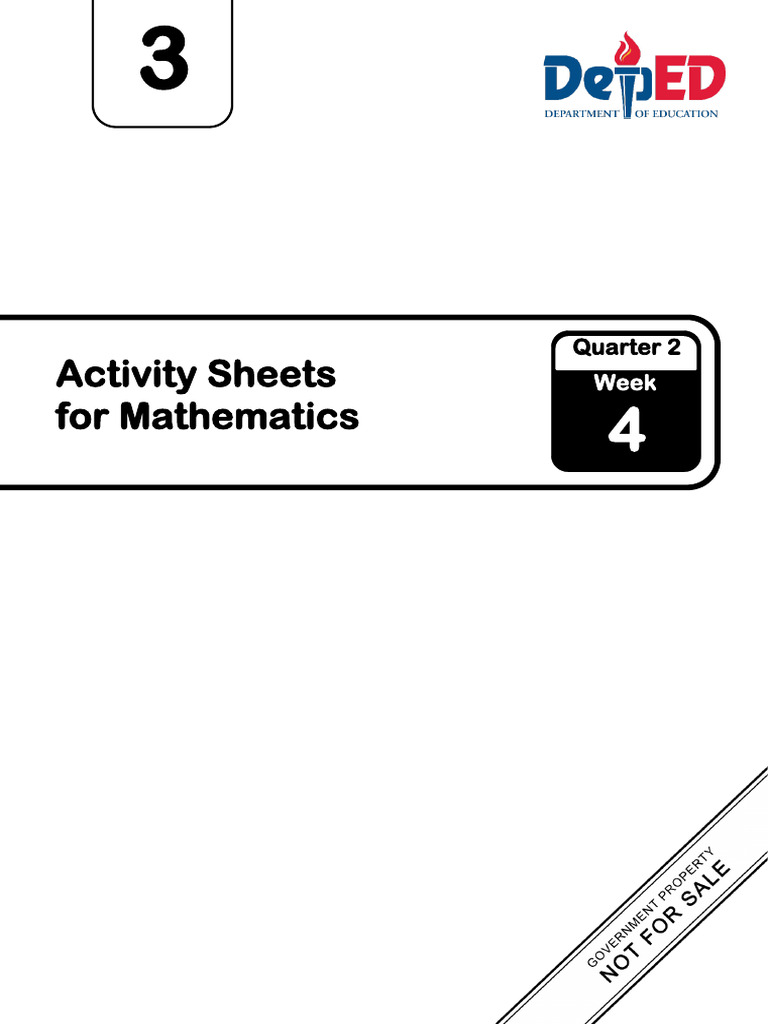 Grade 3 Math Activity Sheets Week 4 | PDF | Copyright