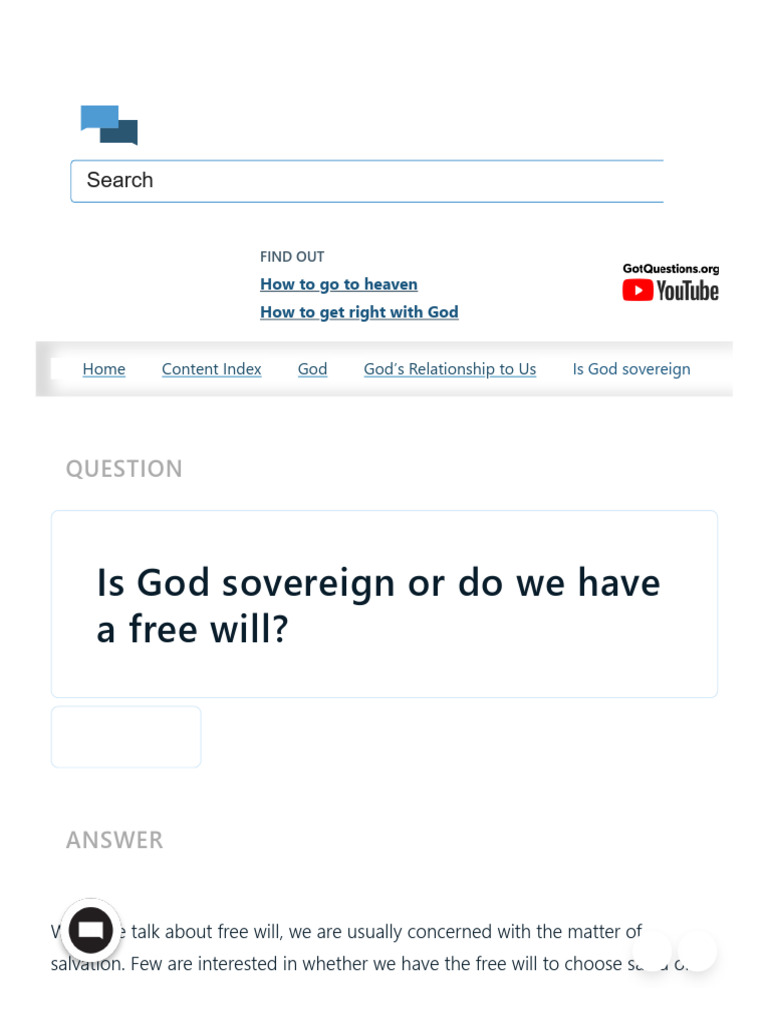 Is God Sovereign or Do We Have a Free Will_ _ GotQuestions.org | PDF | Grace In Christianity ...