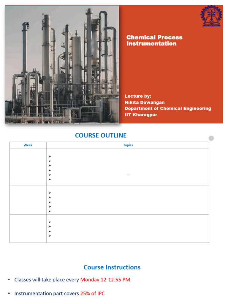 Chemical Process Instrumentation Overview | PDF | Pressure Measurement ...