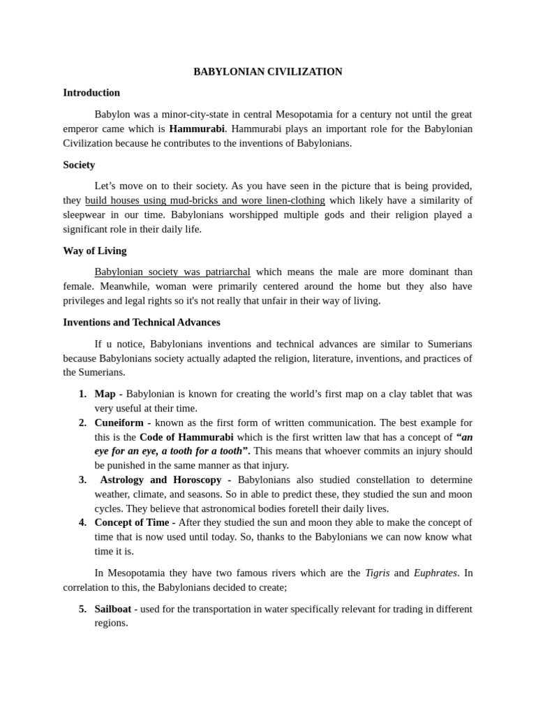 Sts Bsa102 Babylonian | PDF | Babylonia | Sumer