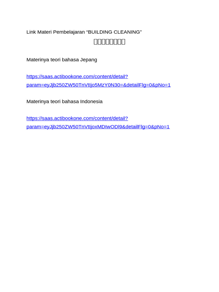 Materi SSW Building Cleaning | PDF