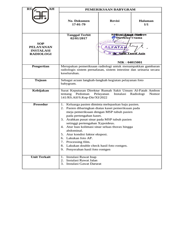 SOP Babygram | PDF