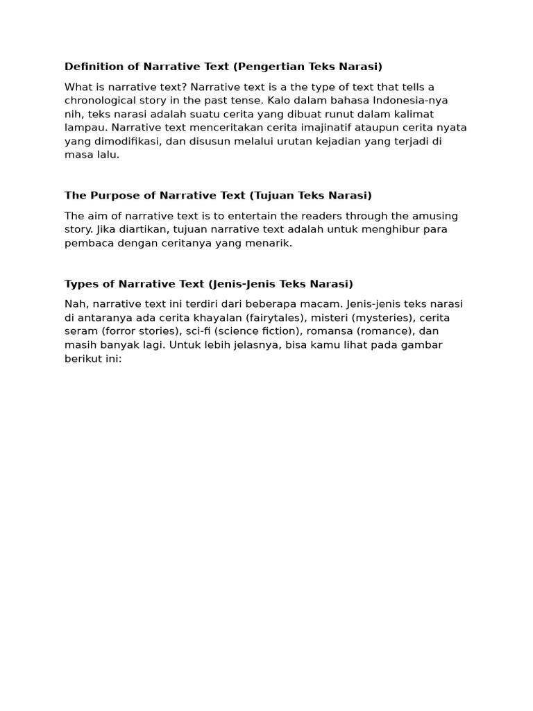 Narrative Text Explanation | PDF