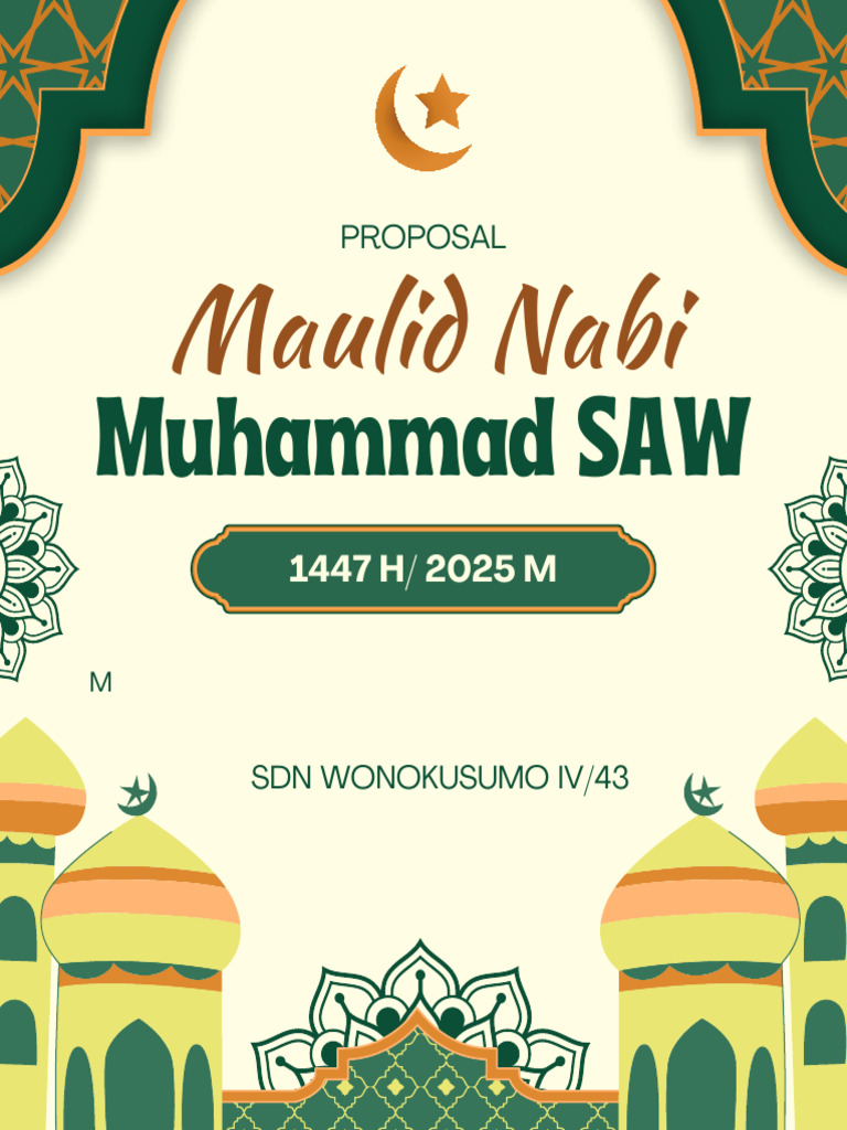 Proposal Maulid Nabi Muhammad SAW 1447 H 2025 | PDF