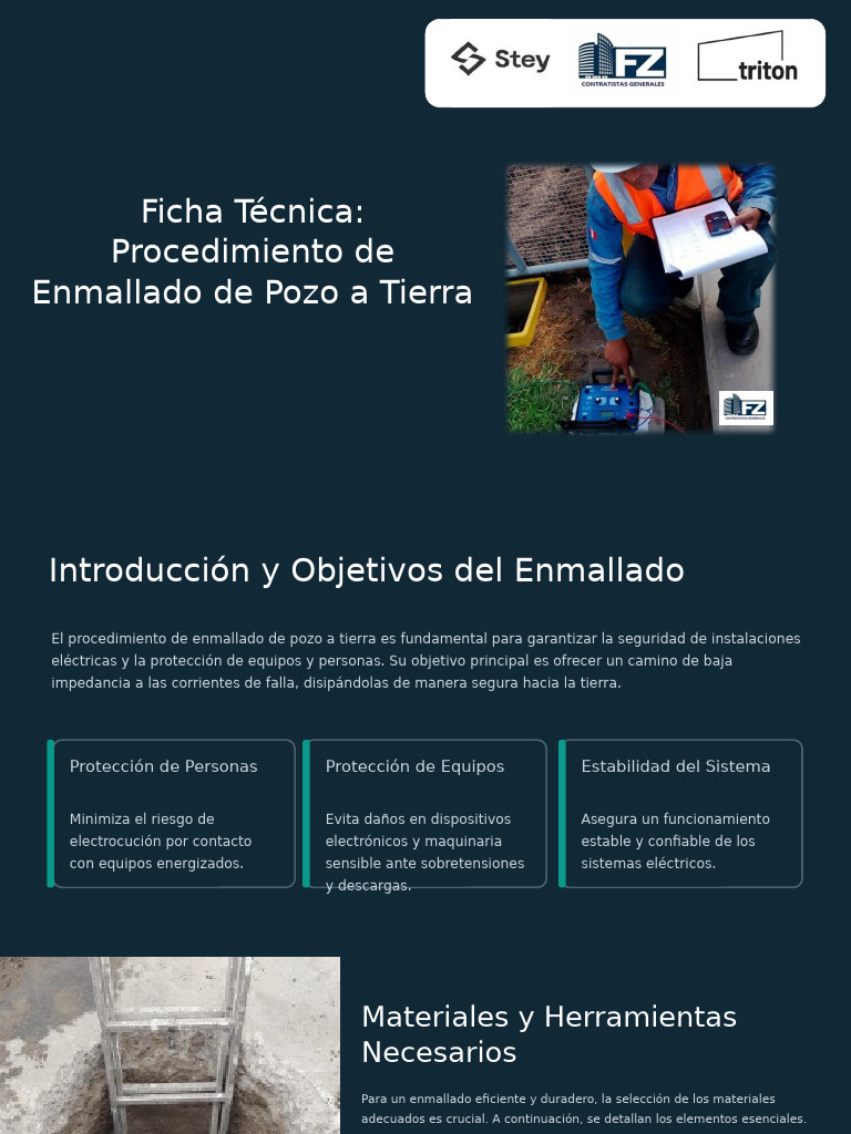 Enmallado de Pozo a Tierra: Guía Completa | PDF | Conductor electrico ...