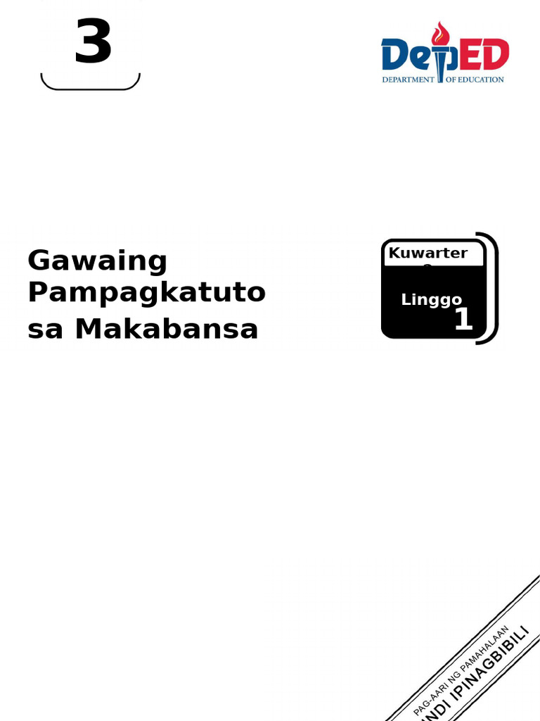 LAS Makabansa 3 Q2 Week1 RTP | PDF