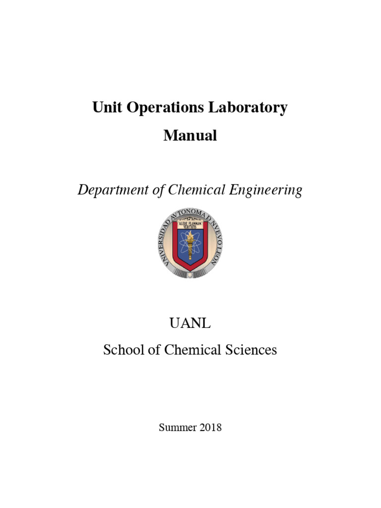 2018 Unit Operations Lab Manual Pdf Fluid Mechanics Fluid Dynamics