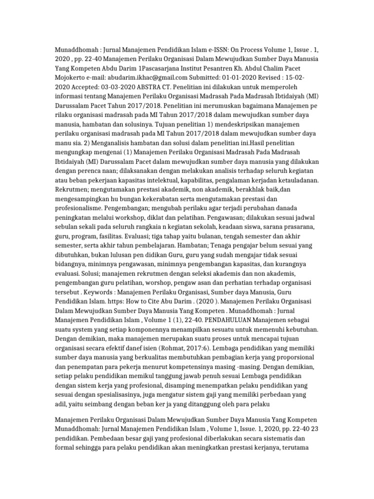 Jurnalpasca Abu Darim Rapi | PDF