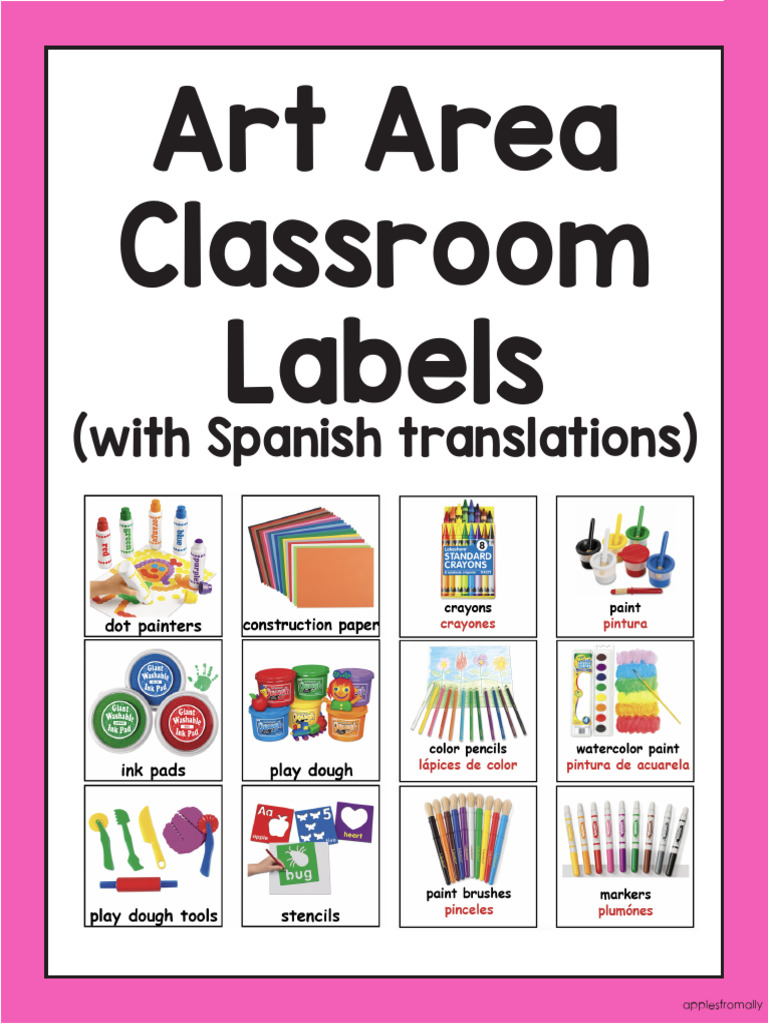 Art Area Classroom Labels - Spanish | PDF | Conservation And ...