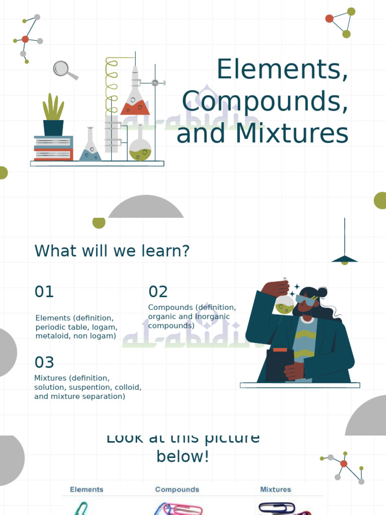 Elements, Compounds, and Mixtures Explained | PDF | Chemical Compounds ...