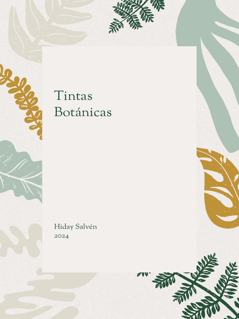 Tintas Botánicas: Labarte: Hiday Salvén | PDF | Agua | Vinagre