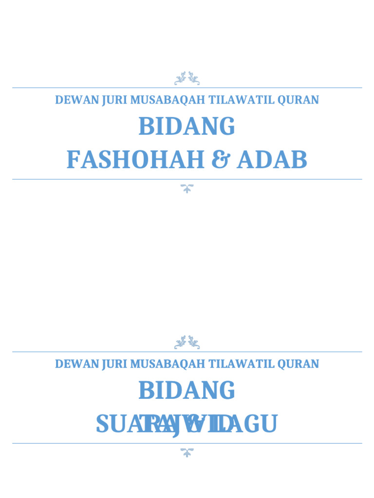 Papan Identitas Juri | PDF